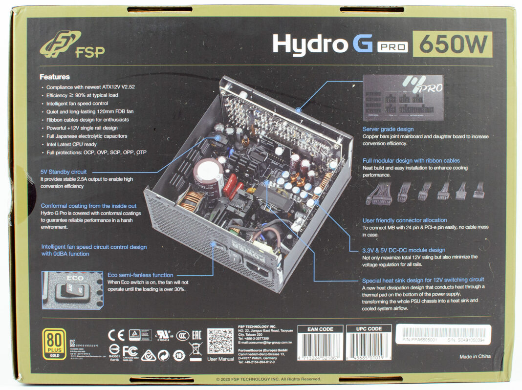 Review of FSP Hydro G Pro 650W: Exemplary Power Supply
